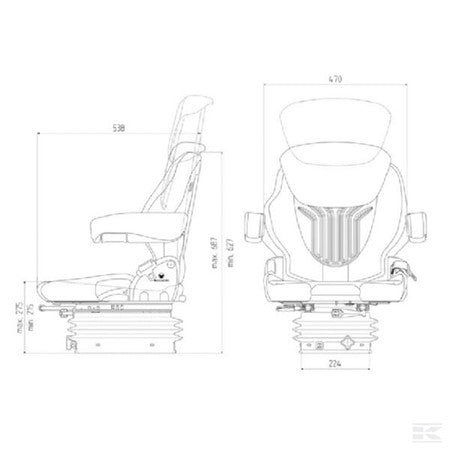 Compacto Basic M Grammer sæti - Lely Center Ísland